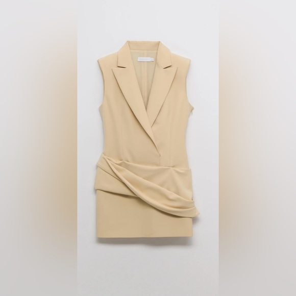 Jonathan Simkhai | Dresses | Messina Draped Mini Blazer Dress In Dried ...